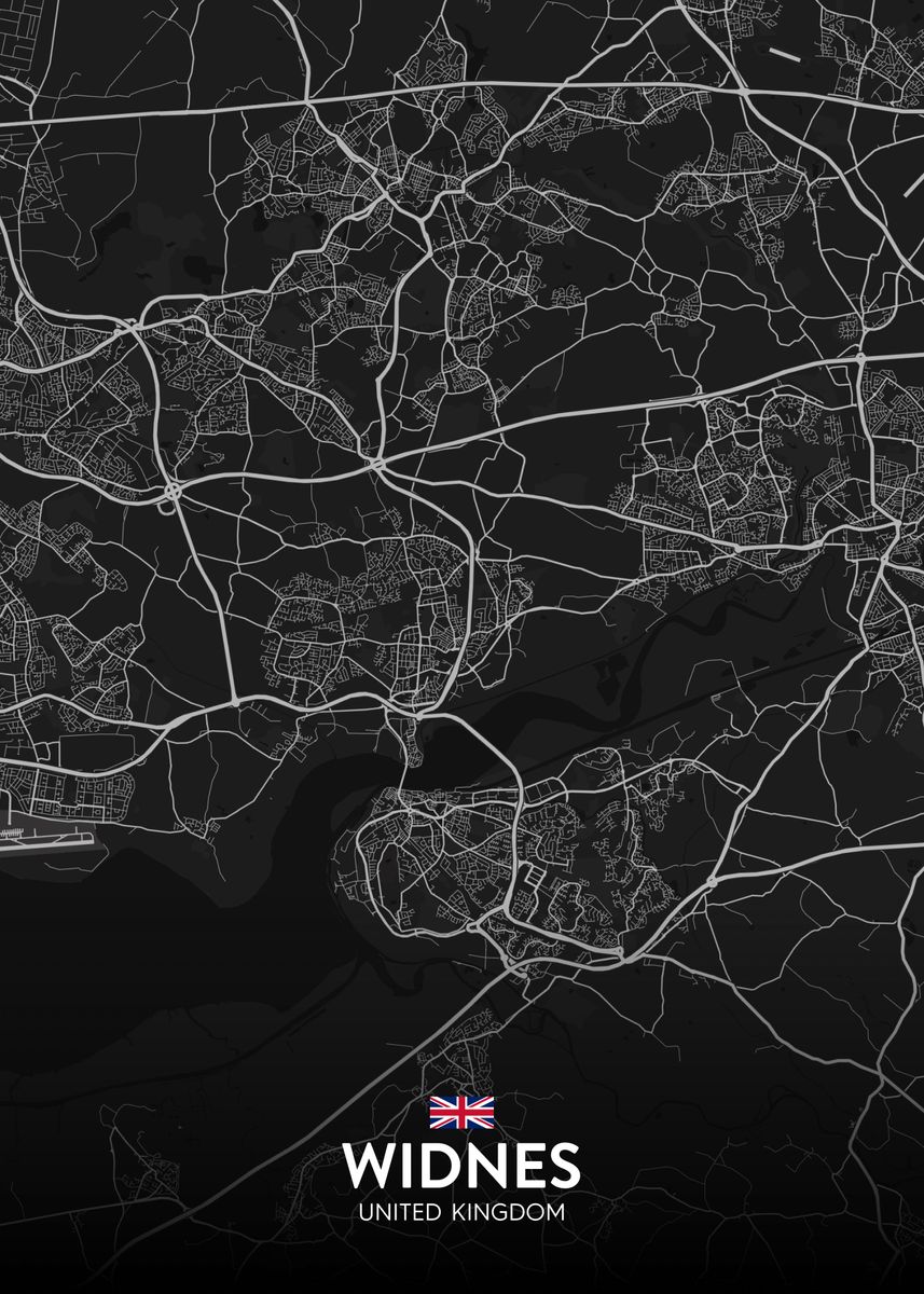 'Widnes UK' Poster, picture, metal print, paint by IMR Designs | Displate