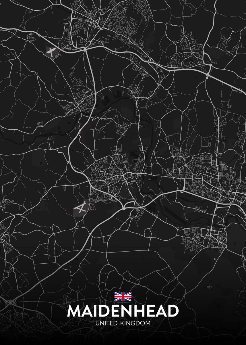 'Maidenhead UK' Poster, picture, metal print, paint by IMR Designs ...