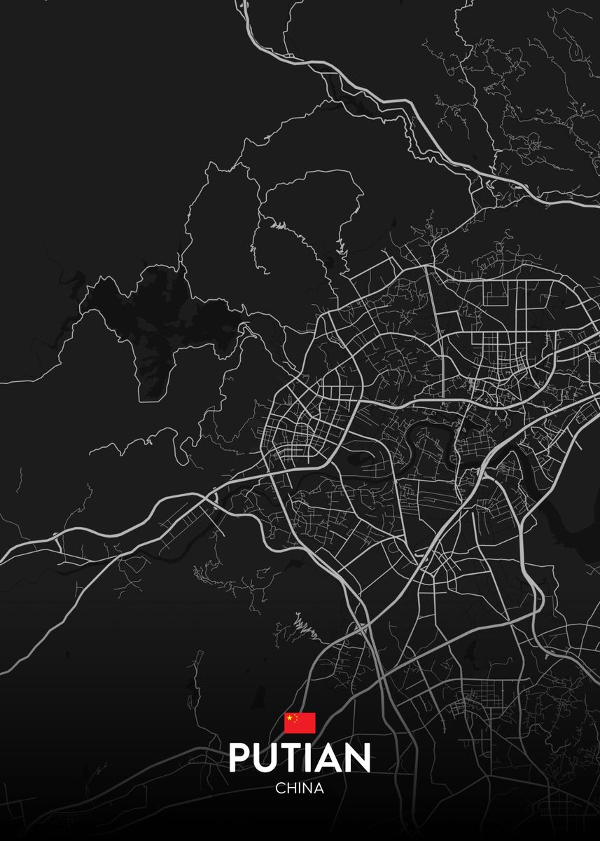 'Putian CN' Poster, picture, metal print, paint by IMR Designs | Displate