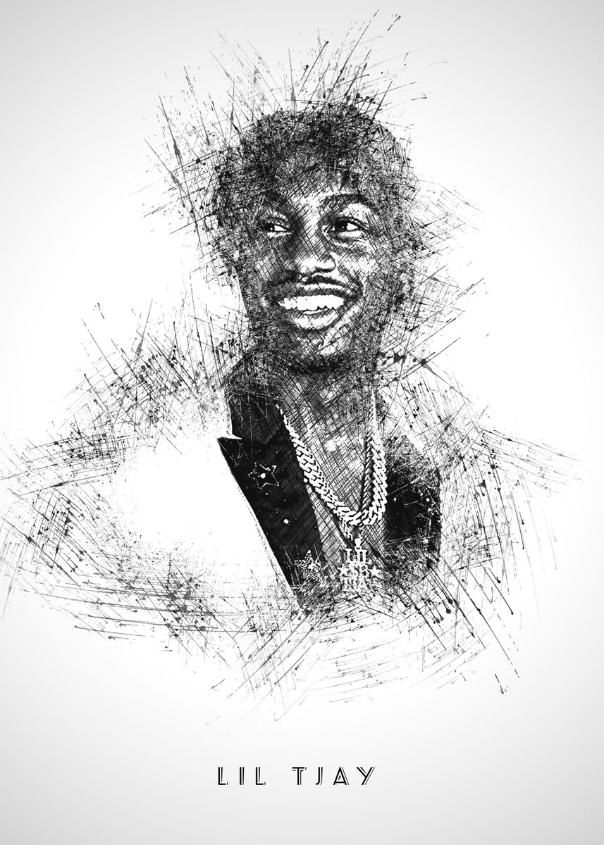 'Lil TJay' Poster, picture, metal print, paint by Clay Williams | Displate