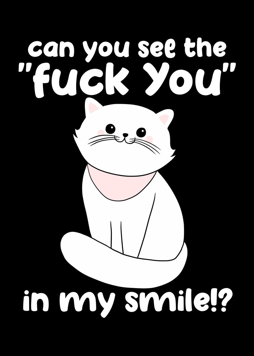 'Cat Funny cat design ' Poster by Hexor | Displate