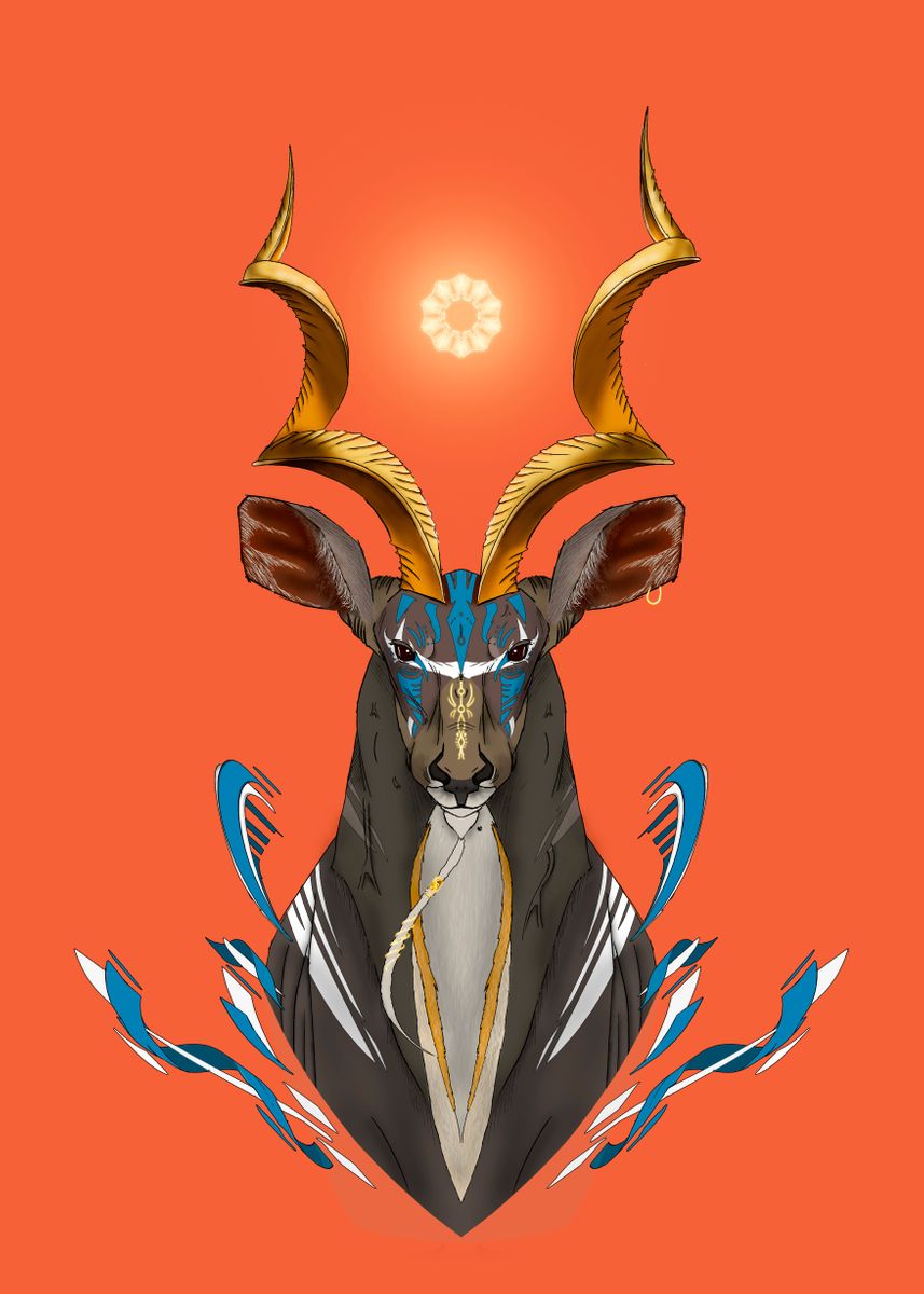 'Kudu' Poster, picture, metal print, paint by Phantom Illustrations ...