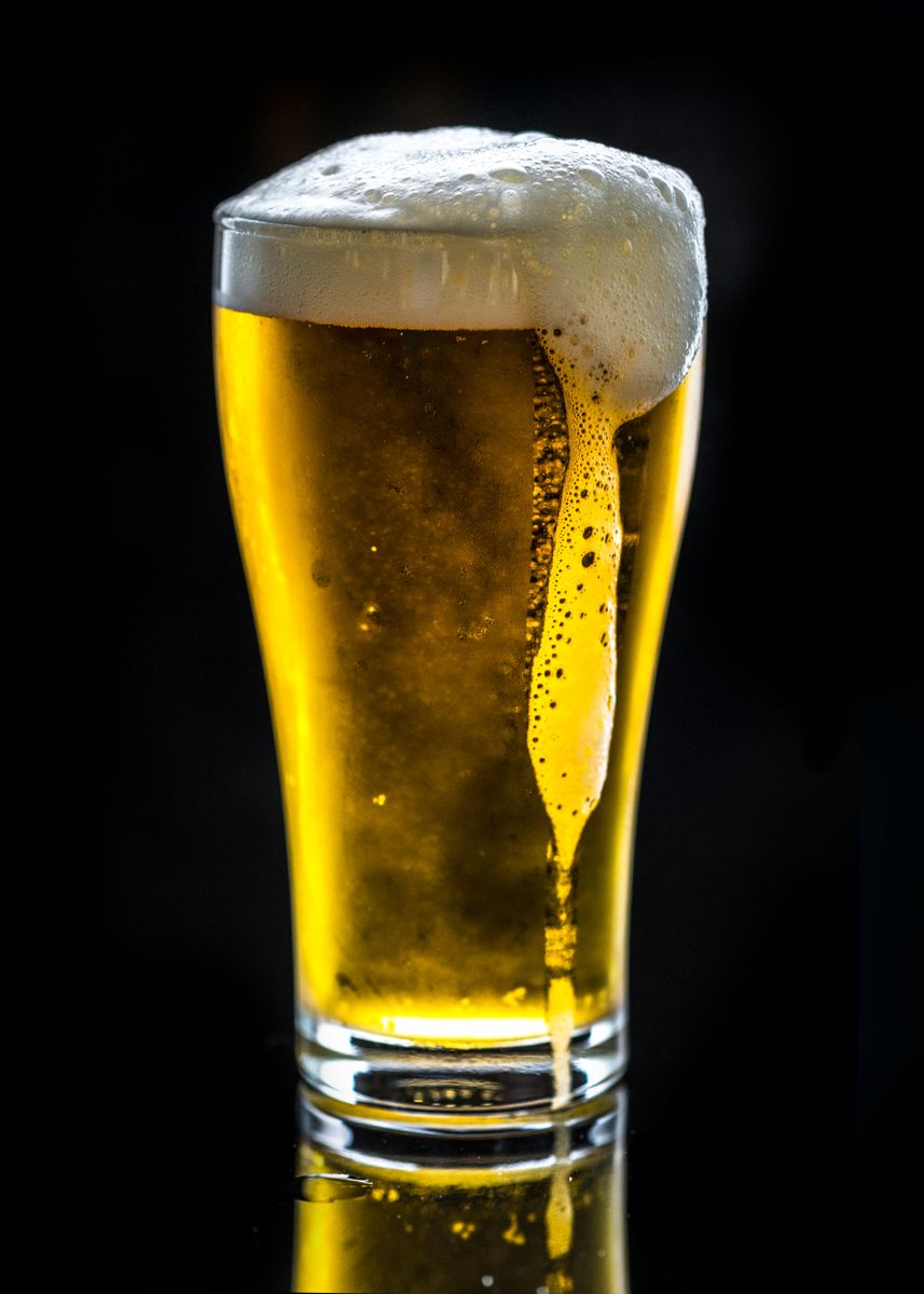 'Beer Pint' Poster, picture, metal print, paint by Stephen Bredenkamp ...