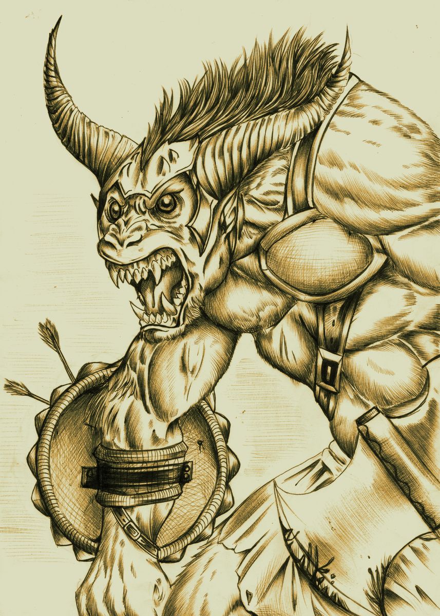 'Brutal rage' Poster, picture, metal print, paint by Furiarossa and ...