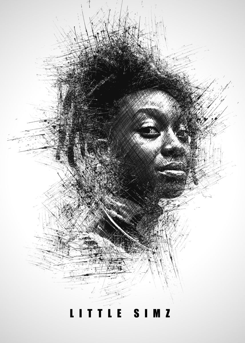 'Little Simz' Poster, picture, metal print, paint by Clay Williams ...
