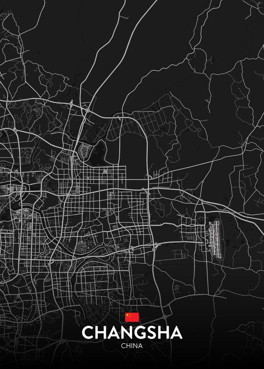 'Changsha CN' Poster, picture, metal print, paint by IMR Designs | Displate