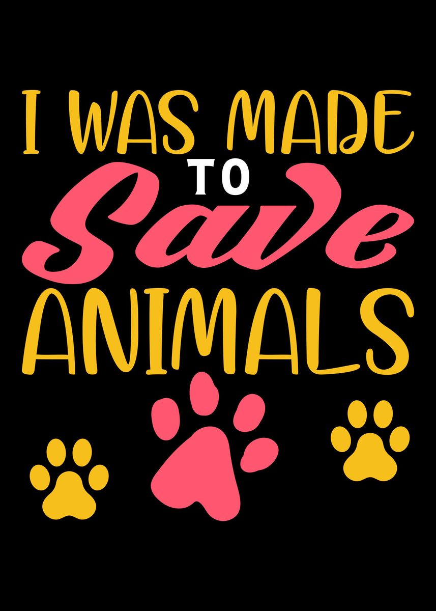 'Animal Rescue Foster' Poster, picture, metal print, paint by Christian ...