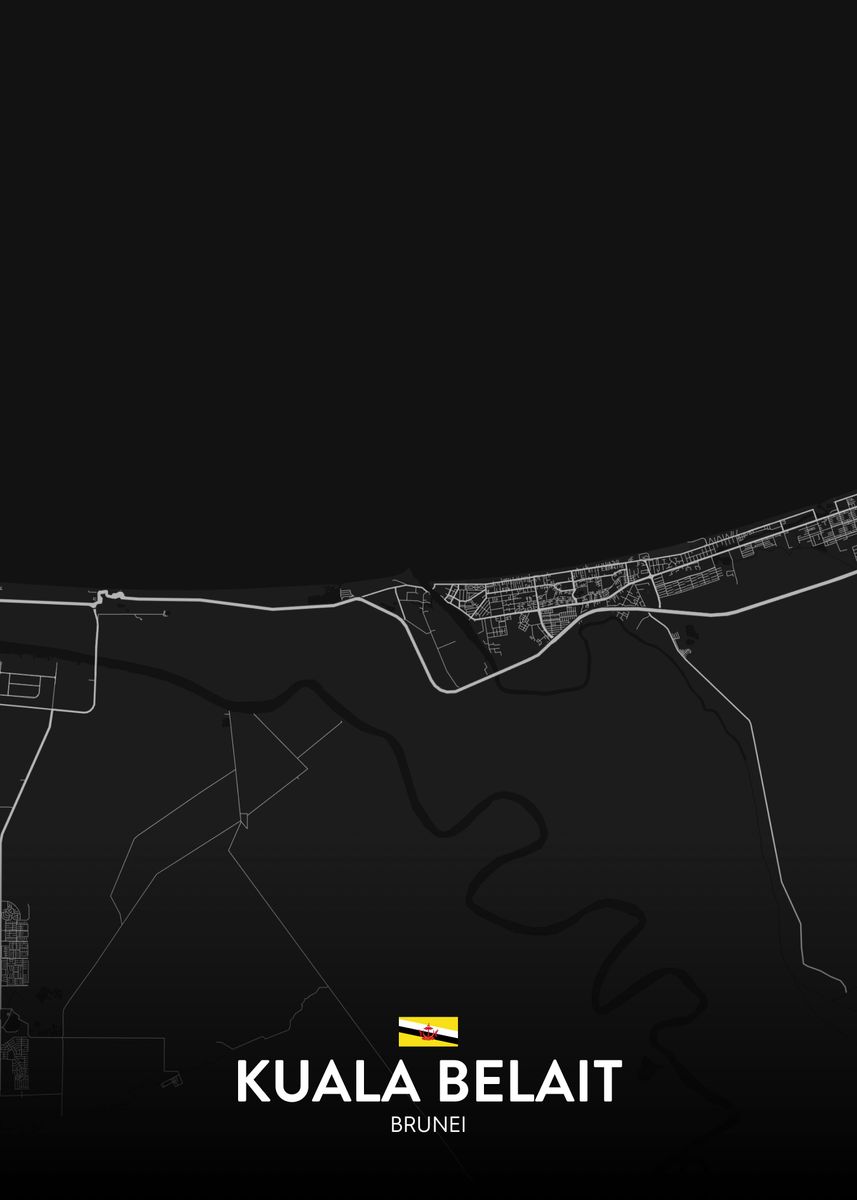 'Kuala Belait BN' Poster, picture, metal print, paint by IMR Designs | Displate