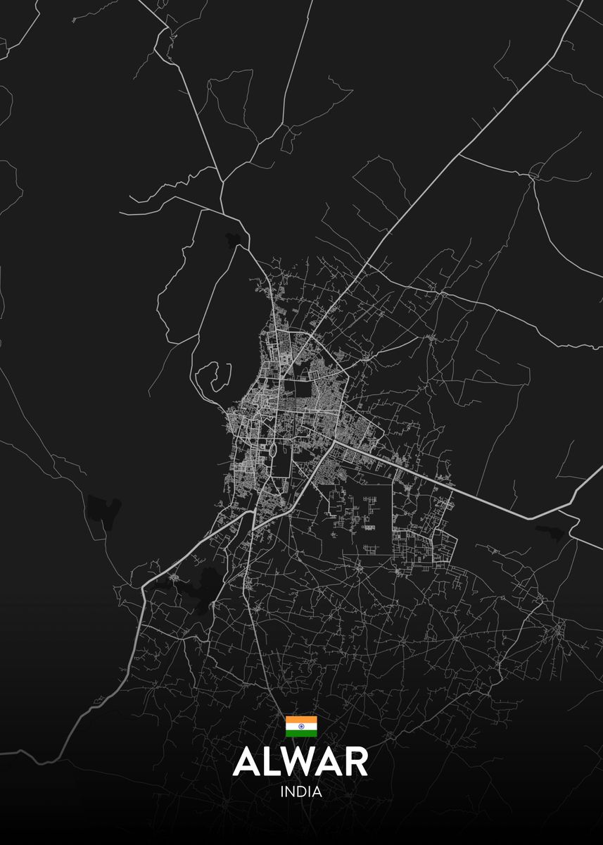 'Alwar IN' Poster, picture, metal print, paint by IMR Designs | Displate