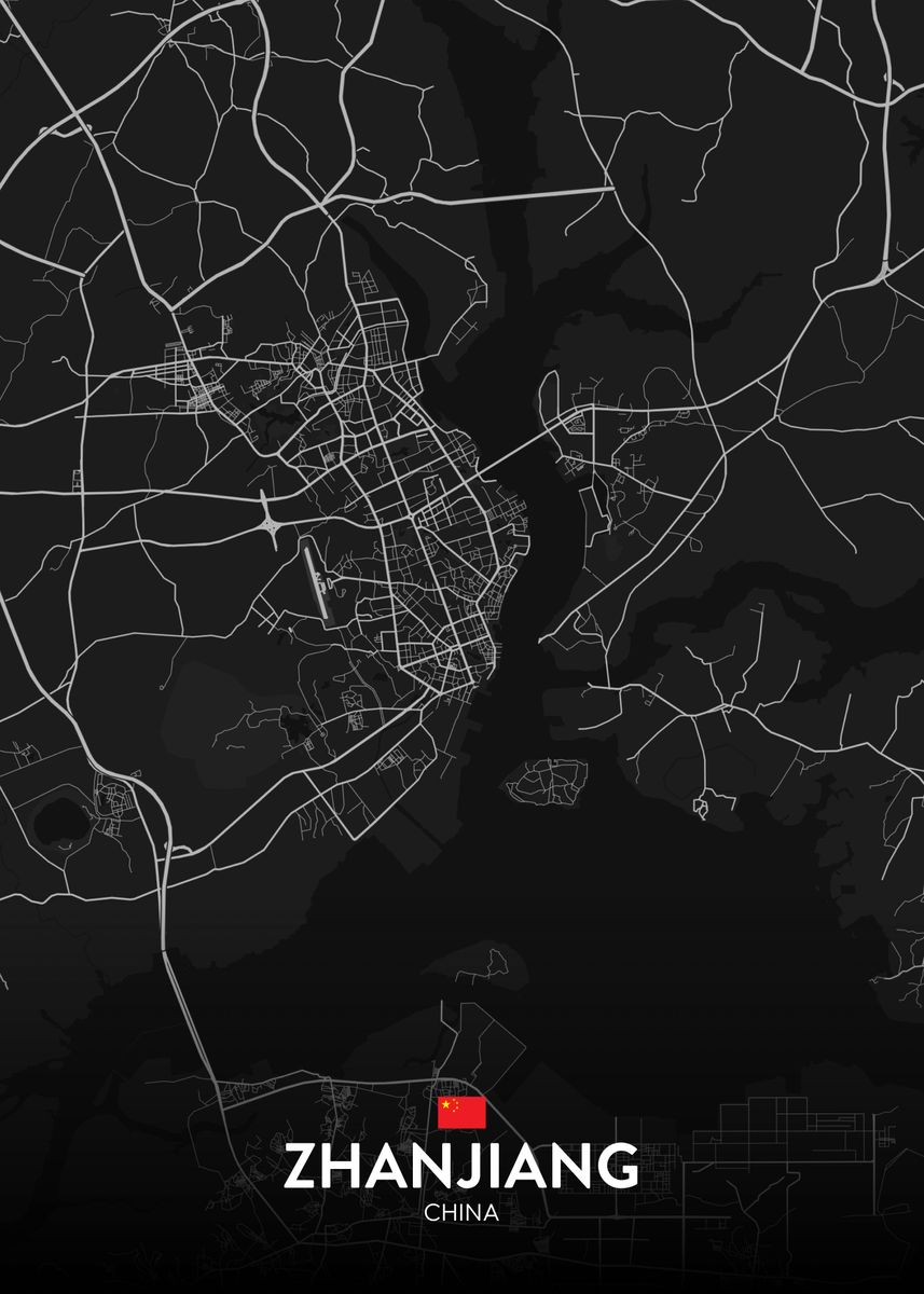 'Zhanjiang CN' Poster, picture, metal print, paint by IMR Designs ...