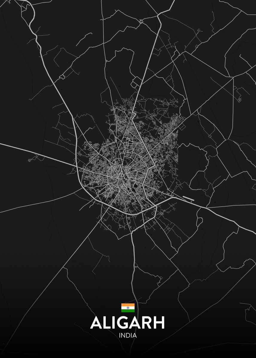 'Aligarh IN' Poster, picture, metal print, paint by IMR Designs | Displate