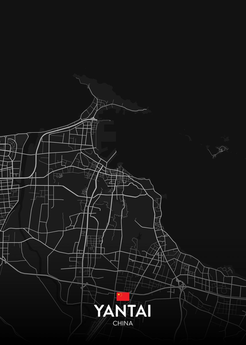 'Yantai CN' Poster, picture, metal print, paint by IMR Designs | Displate