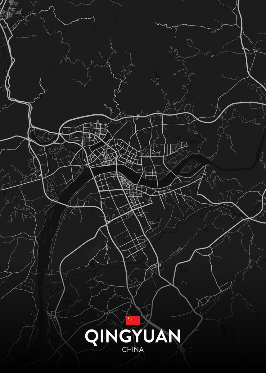 'Qingyuan CN' Poster, picture, metal print, paint by IMR Designs | Displate