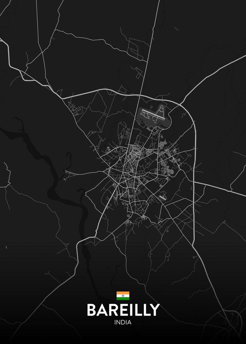 'Bareilly IN' Poster, picture, metal print, paint by IMR Designs | Displate