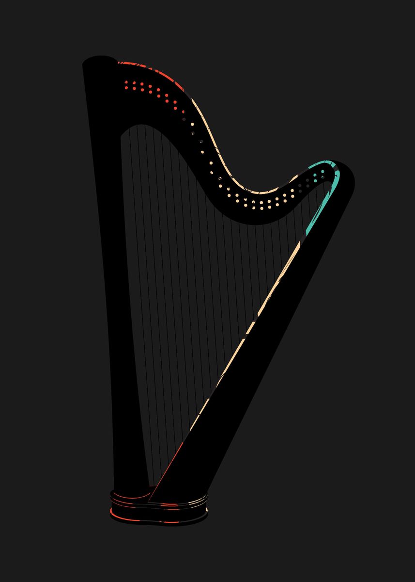 'Harp Music' Poster by Musical Instrument | Displate