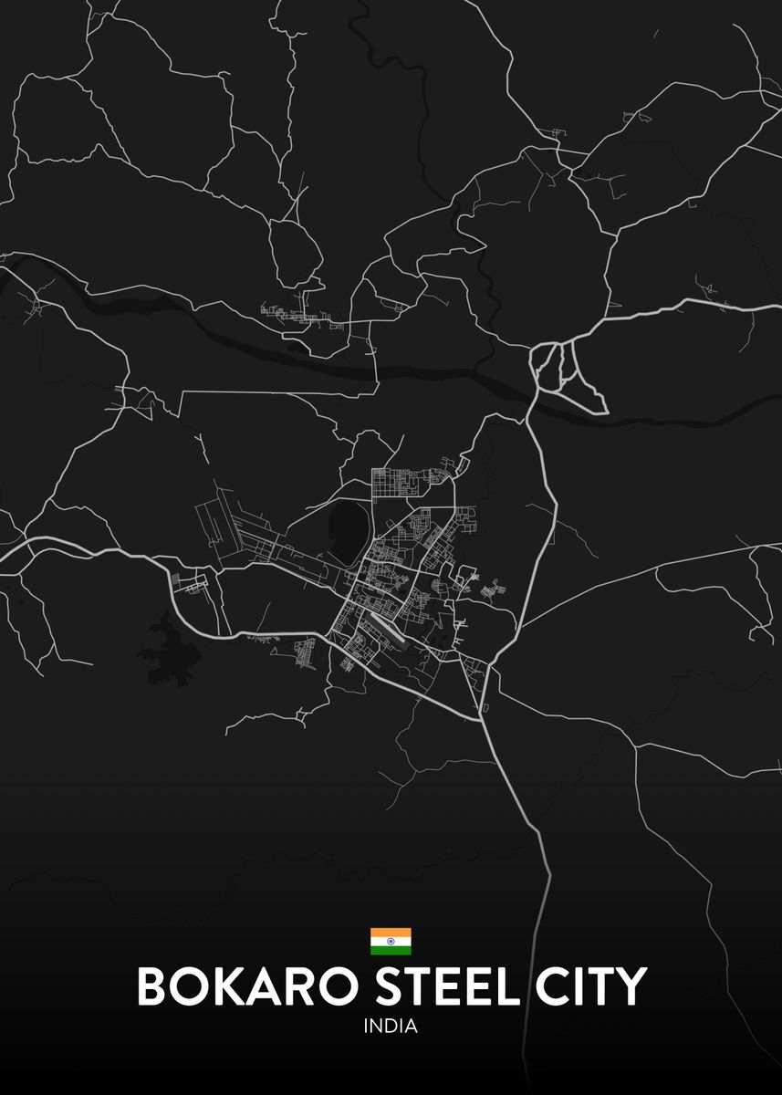 'Bokaro Steel City IN' Poster by IMR Designs | Displate