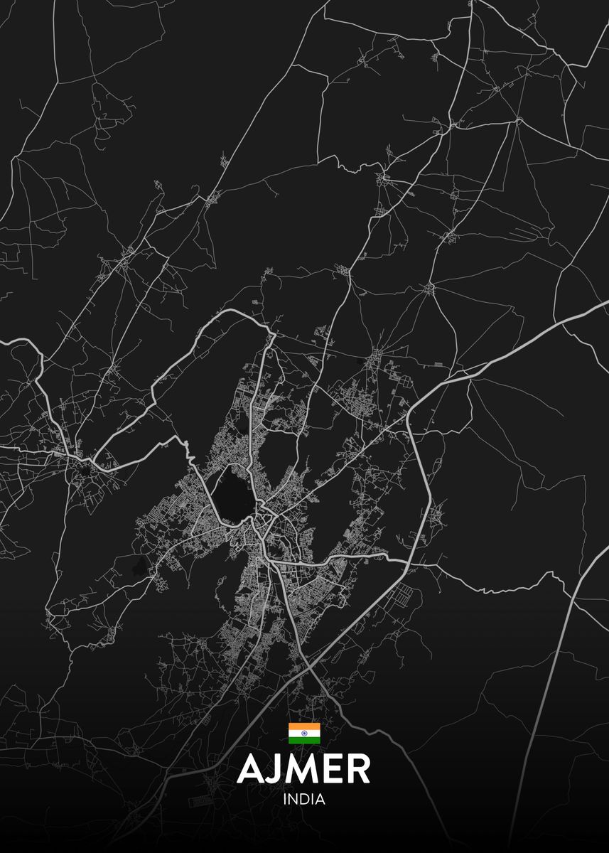 'Ajmer IN' Poster, picture, metal print, paint by IMR Designs | Displate