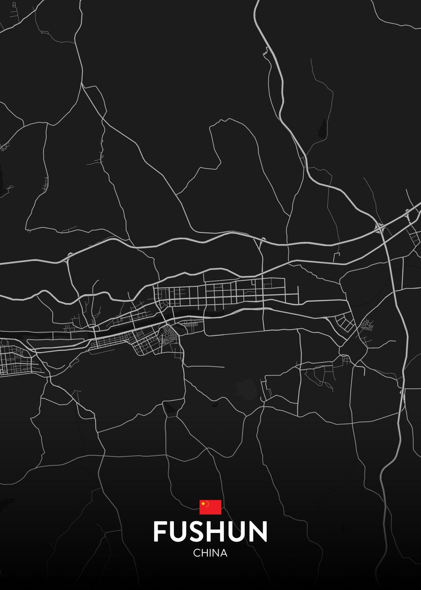 'Fushun CN' Poster, picture, metal print, paint by IMR Designs | Displate