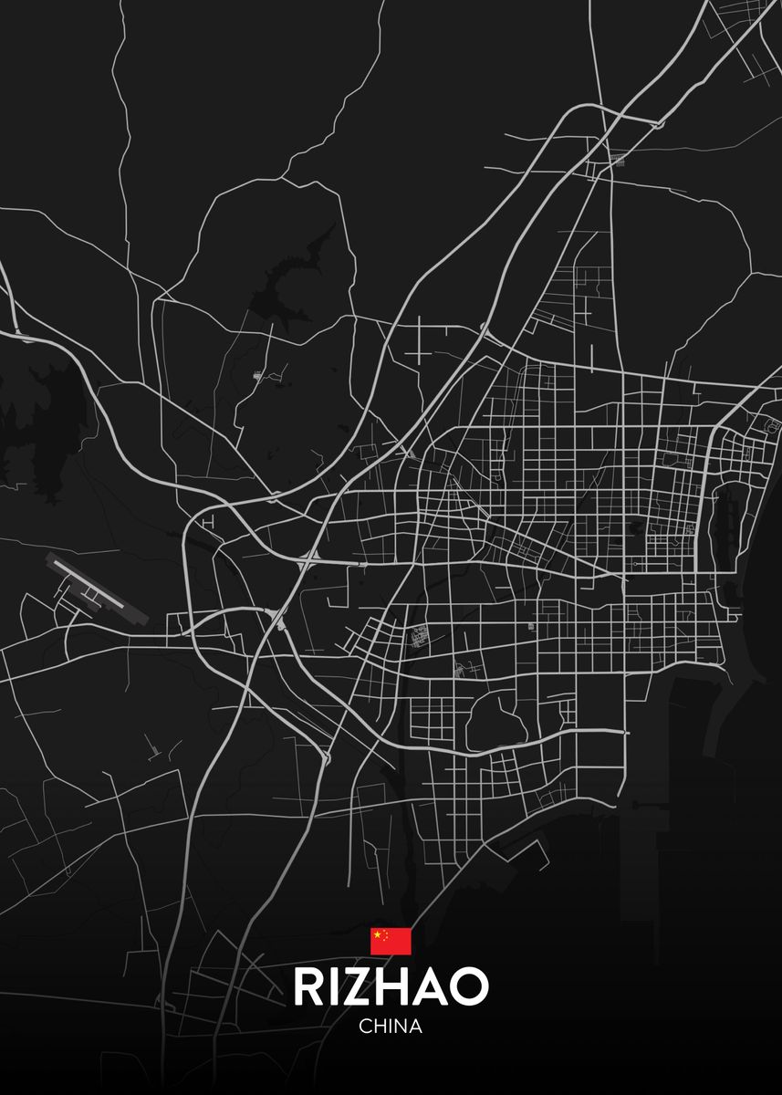 'Rizhao CN' Poster, picture, metal print, paint by IMR Designs | Displate