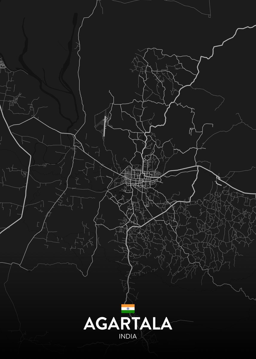 'Agartala IN' Poster, picture, metal print, paint by IMR Designs | Displate