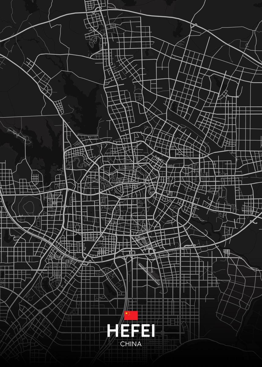 'Hefei CN' Poster, picture, metal print, paint by IMR Designs | Displate