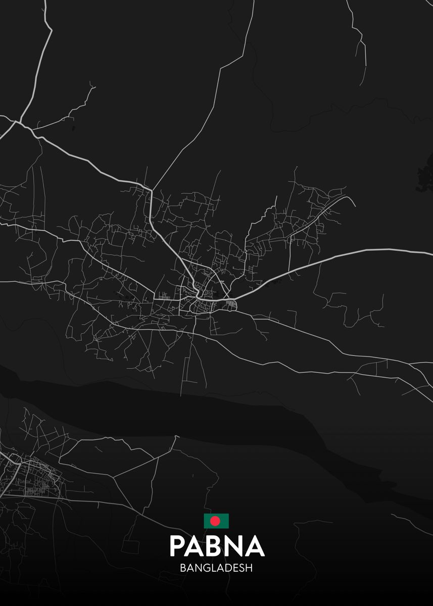 'Pabna BD' Poster, picture, metal print, paint by IMR Designs | Displate