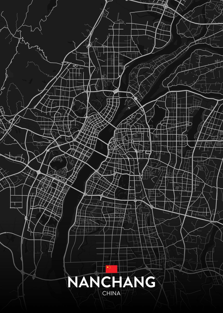 'Nanchang CN' Poster, picture, metal print, paint by IMR Designs | Displate