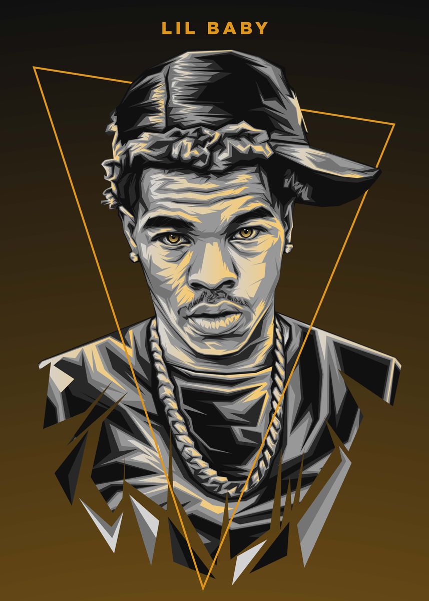 'Lil Baby Rapper Hip Hop' Poster, picture, metal print, paint by Lucky ...