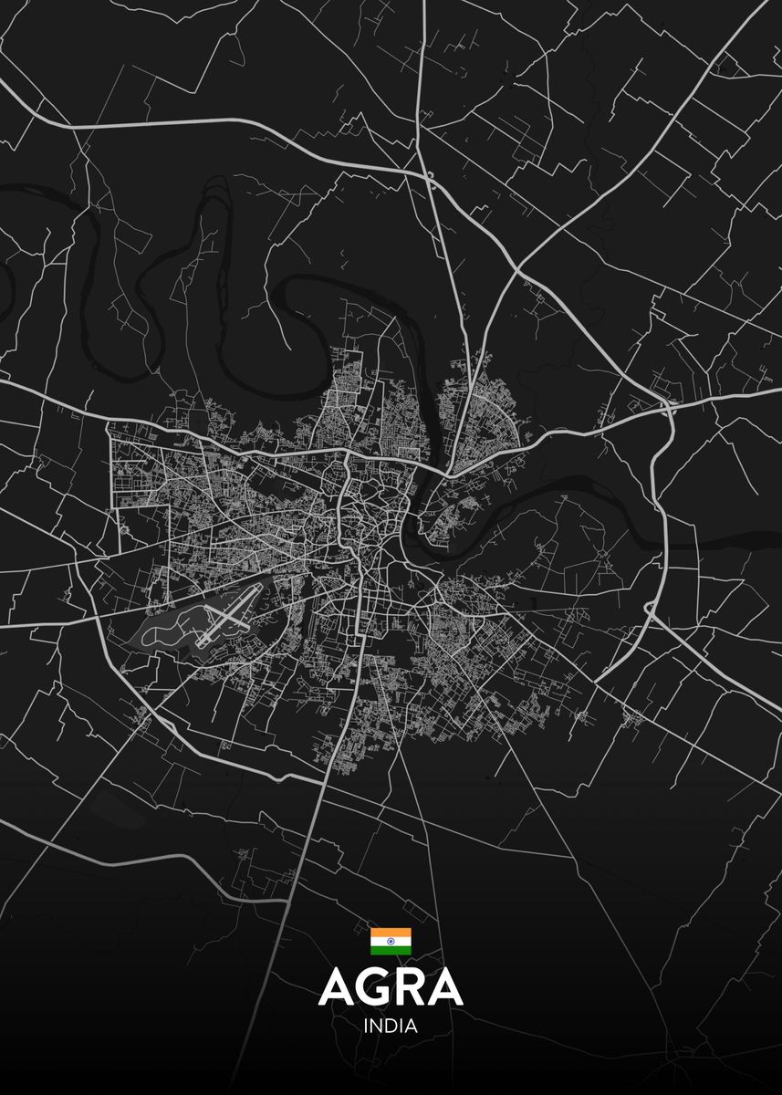 'Agra IN' Poster, picture, metal print, paint by IMR Designs | Displate