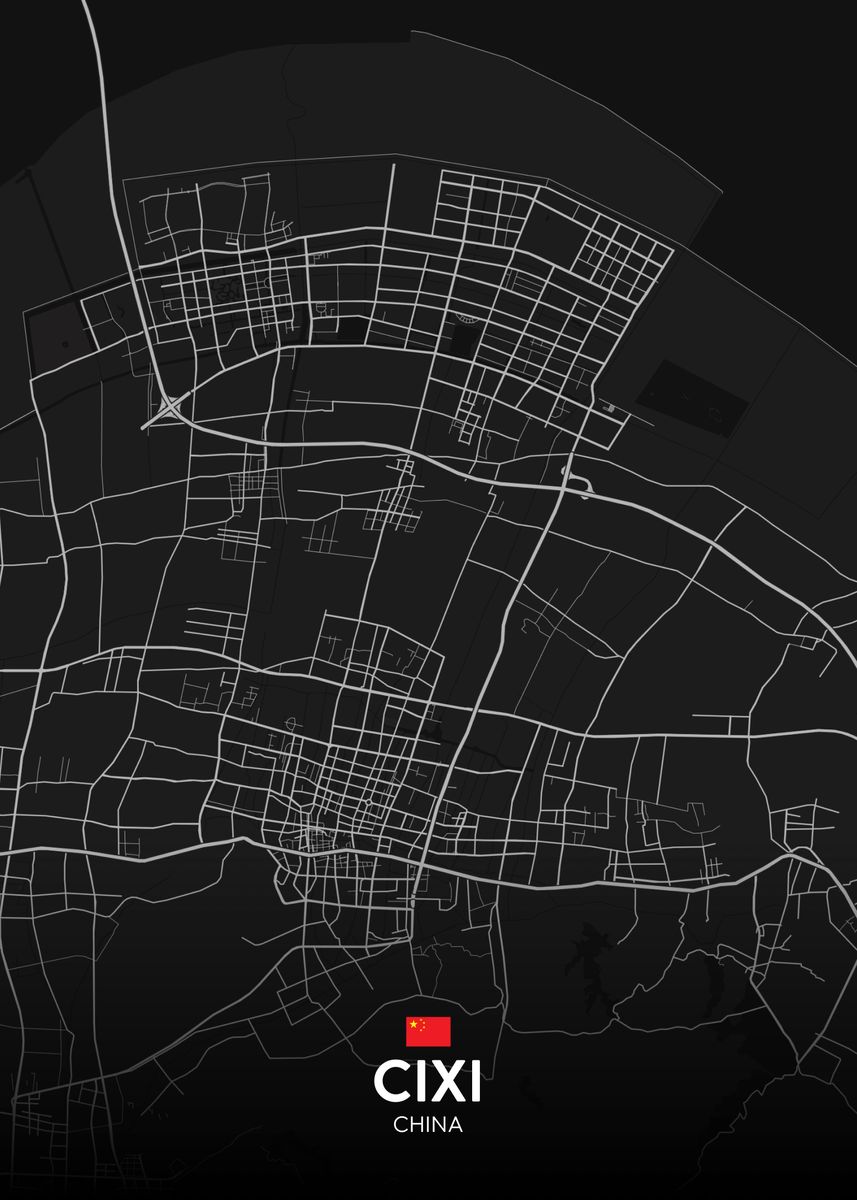 'Cixi CN' Poster, picture, metal print, paint by IMR Designs | Displate