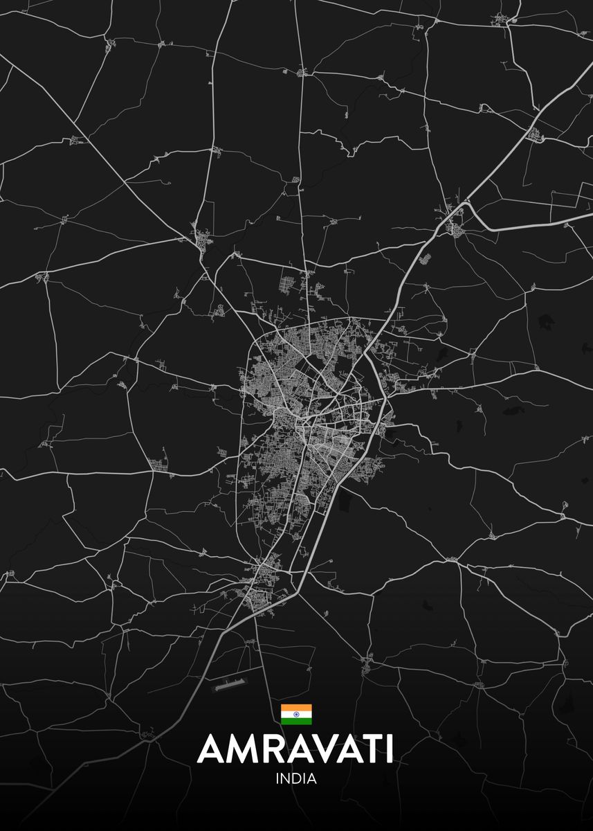 'Amravati IN' Poster, picture, metal print, paint by IMR Designs | Displate