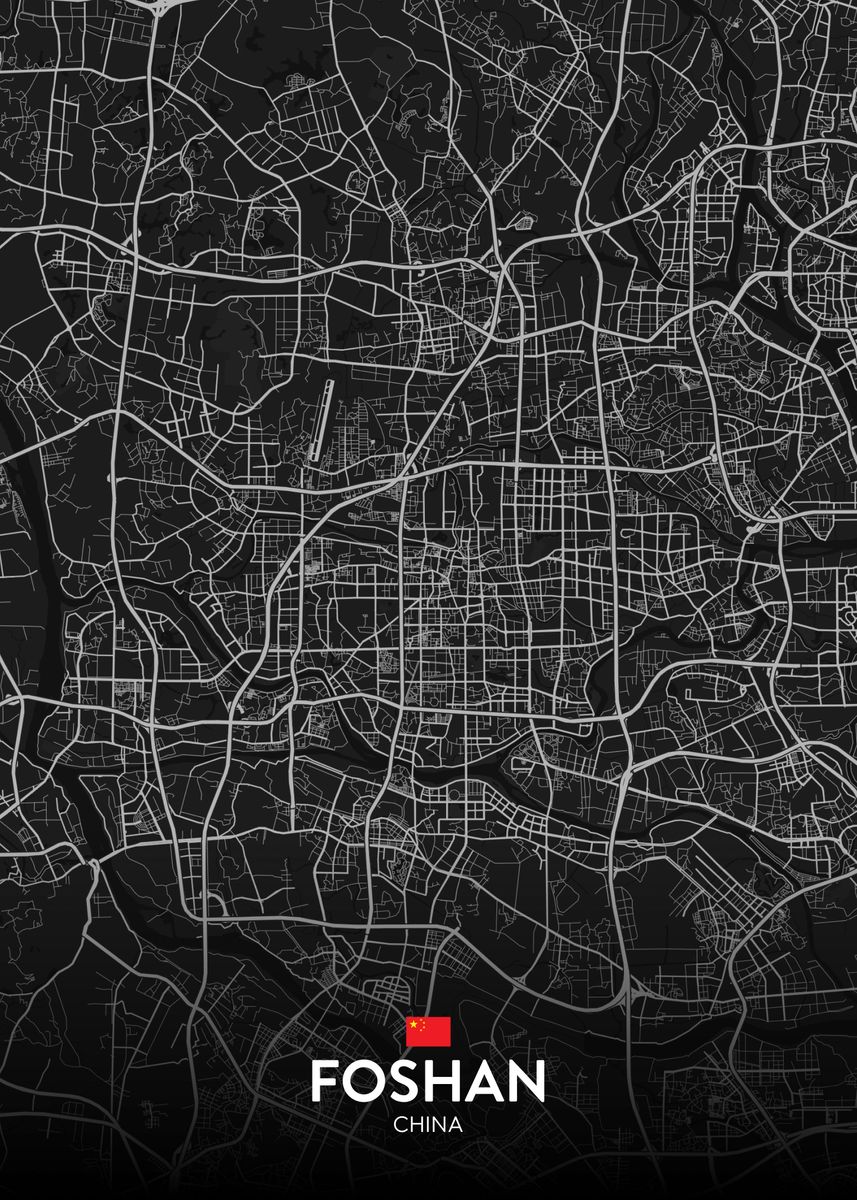 'Foshan CN' Poster, picture, metal print, paint by IMR Designs | Displate
