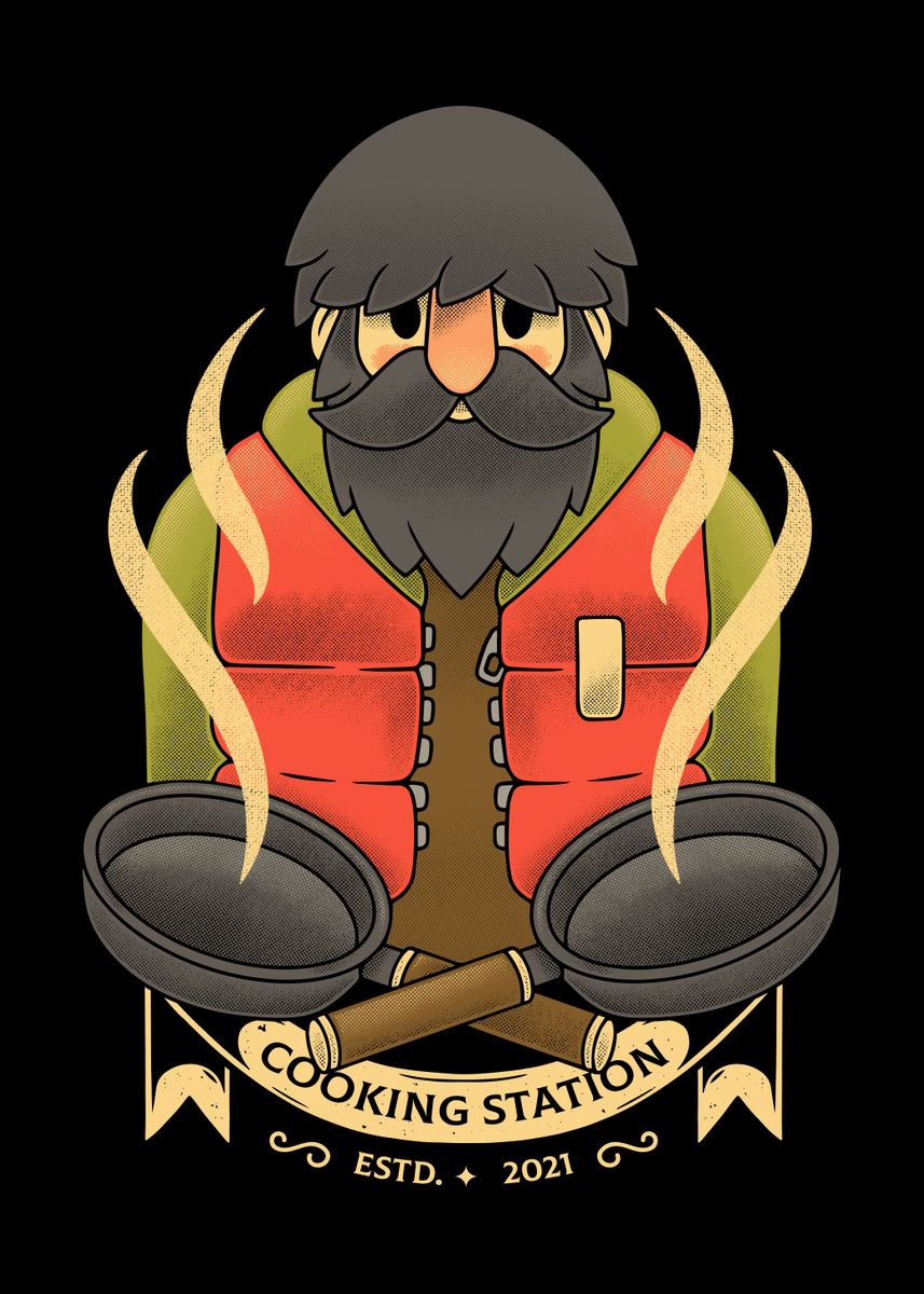 'Cooking Station' Poster, picture, metal print, paint by Alundrart ...