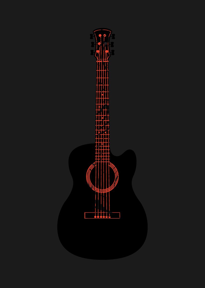 'Guita' Poster, picture, metal print, paint by Musical Instrument ...