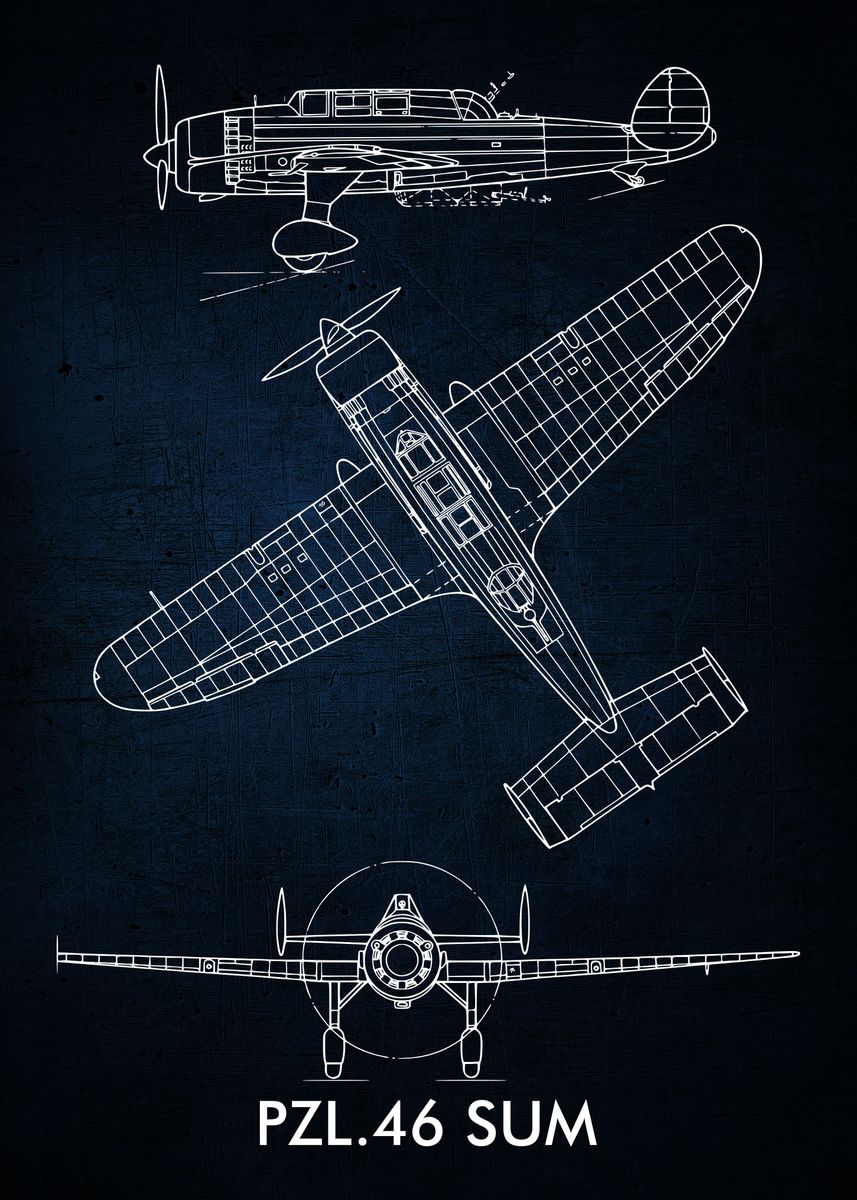 'PZL 46 SUM METAL' Poster by Atomic Chinook | Displate
