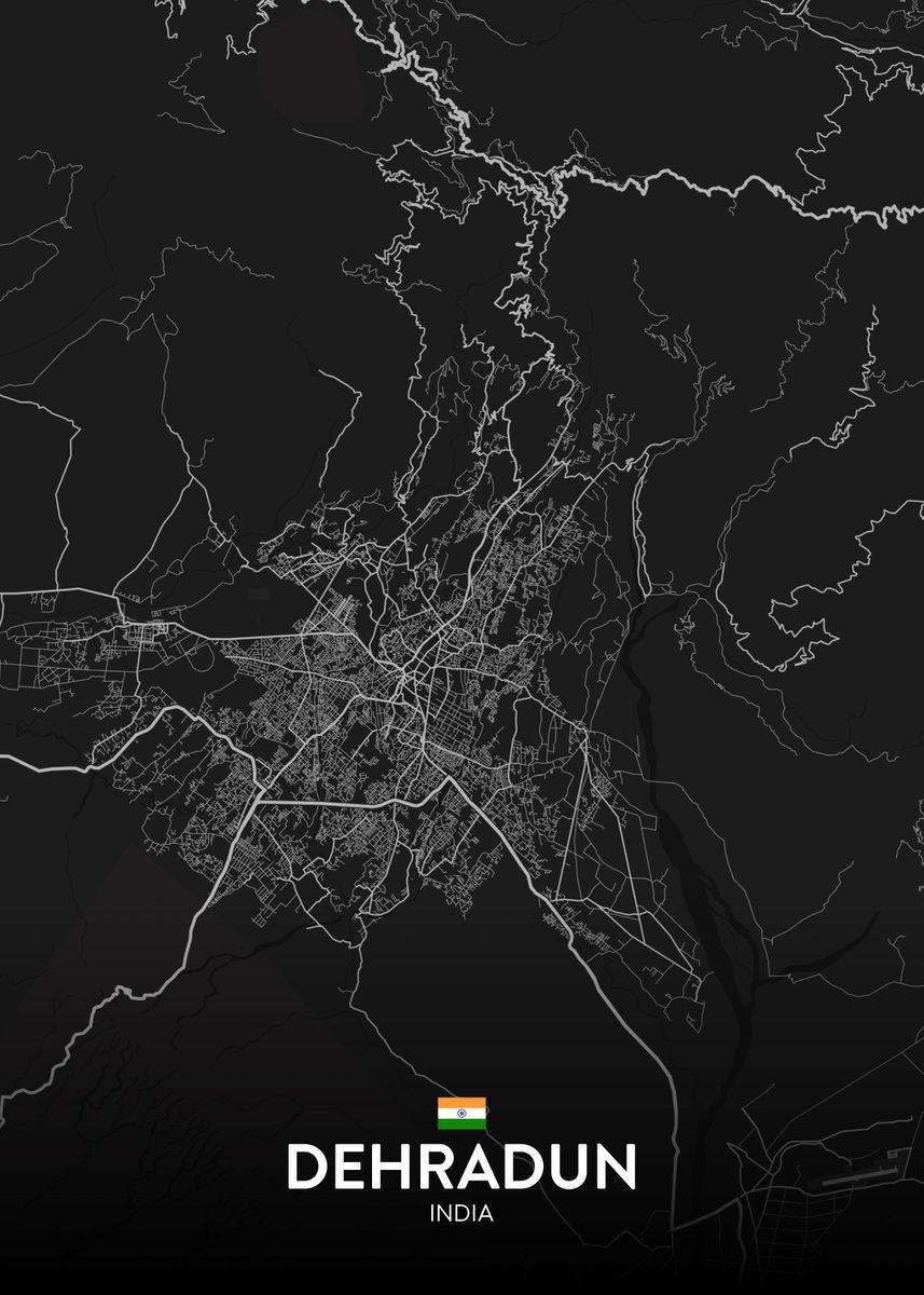 'Dehradun IN' Poster, picture, metal print, paint by IMR Designs | Displate