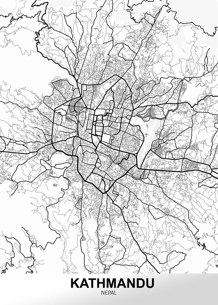 'Kathmandu Nepal' Poster by Zake Yonkou | Displate