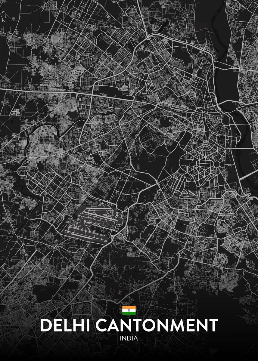 'Delhi Cantonment IN' Poster, picture, metal print, paint by IMR ...