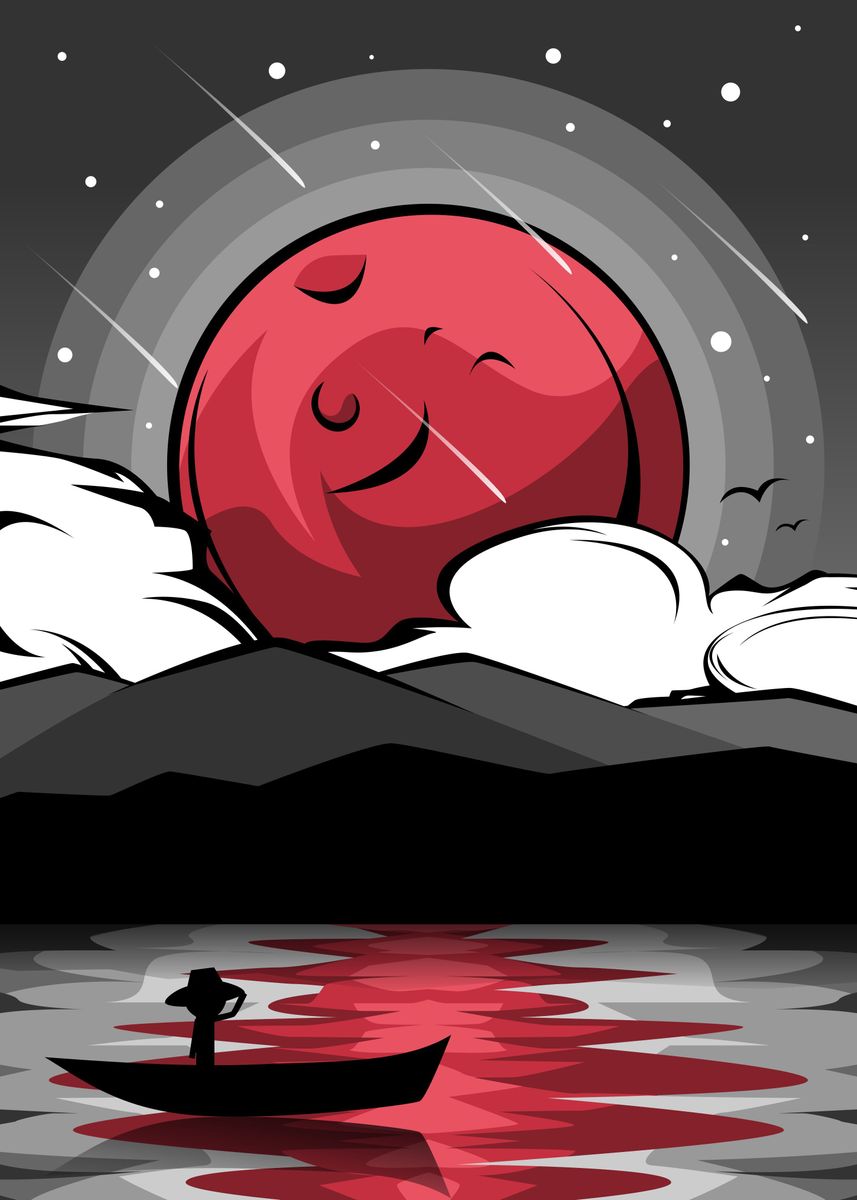 'Alone' Poster, picture, metal print, paint by Rio Josia | Displate