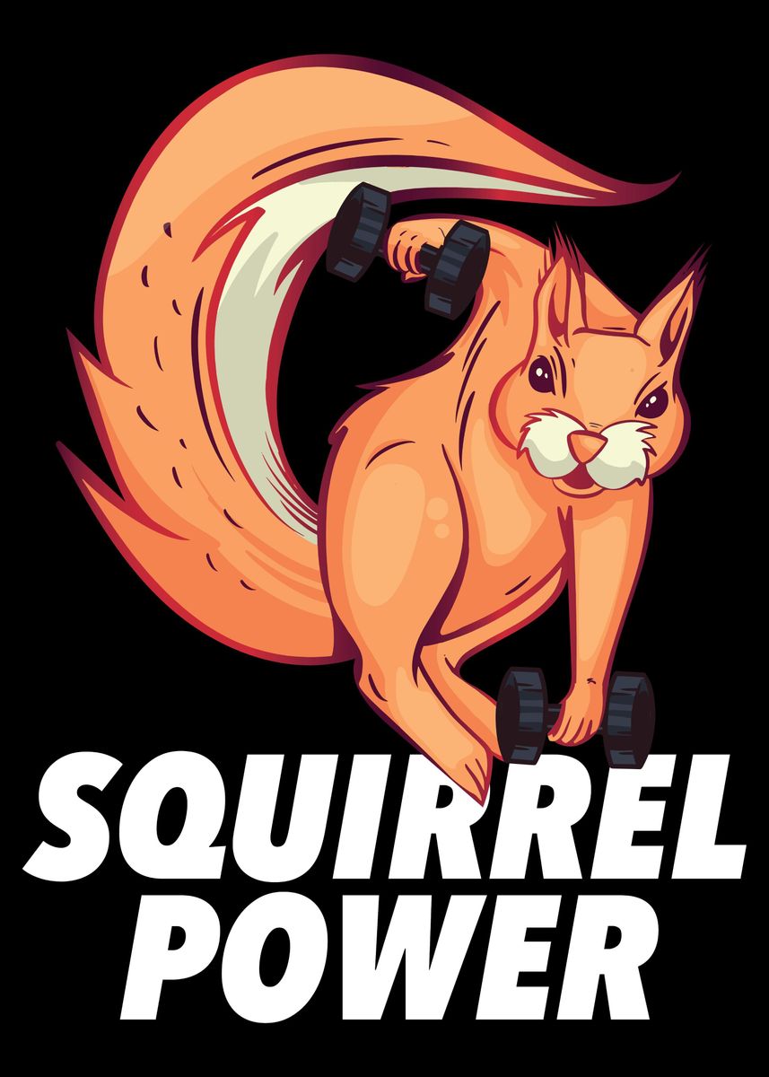 'Squirrel' Poster, picture, metal print, paint by CrazySquirrel | Displate
