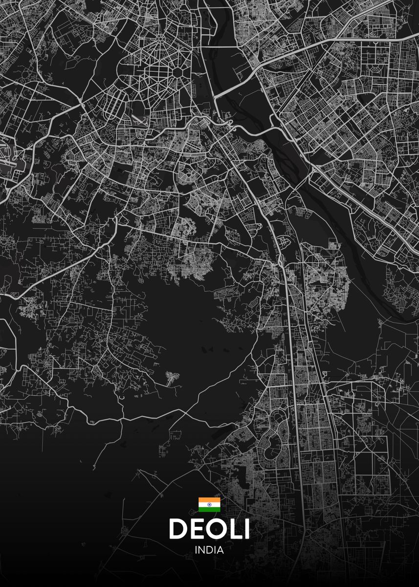 'Deoli IN' Poster, picture, metal print, paint by IMR Designs | Displate