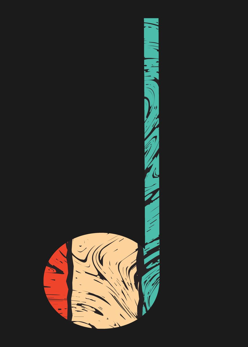 'Crotchet Quarter Note' Poster, picture, metal print, paint by Musical ...