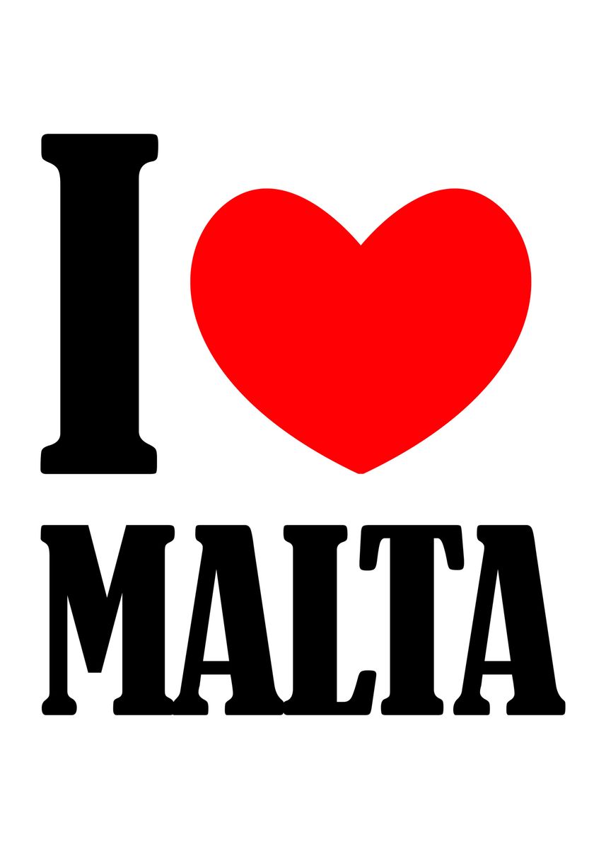 ' I Love Malta' Poster by artisticdesign 1903 | Displate