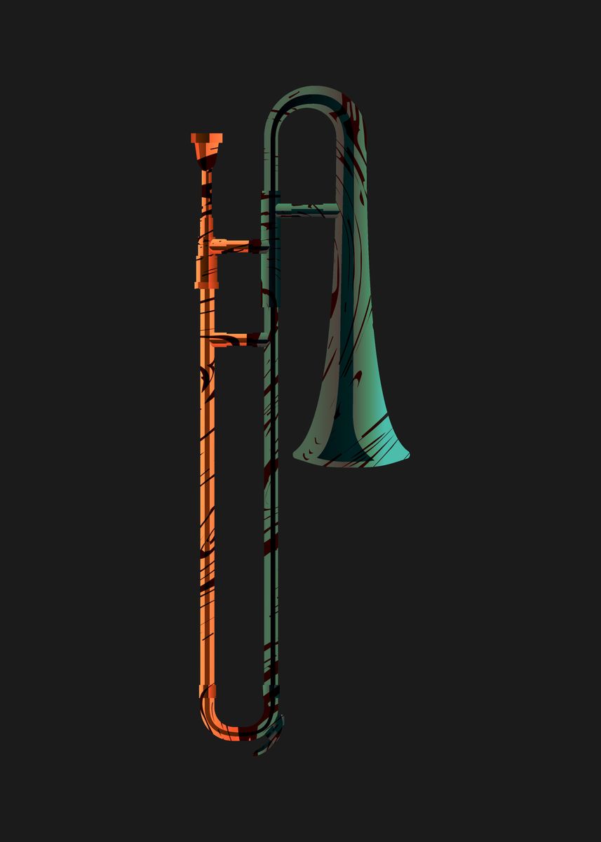 'Brass Musical Instruments' Poster, picture, metal print, paint by ...