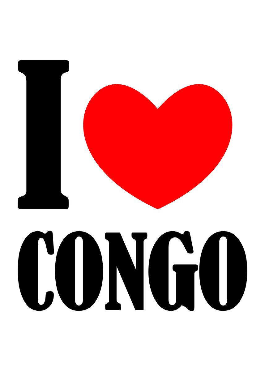 ' I Love Congo' Poster by artisticdesign 1903 | Displate