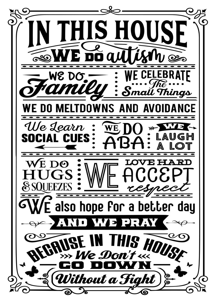 'House and Home Rules ' Poster, picture, metal print, paint by Max Ronn ...