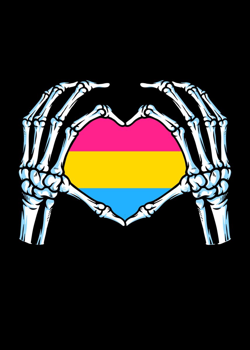 'Pansexual Heart Pride' Poster, picture, metal print, paint by ...