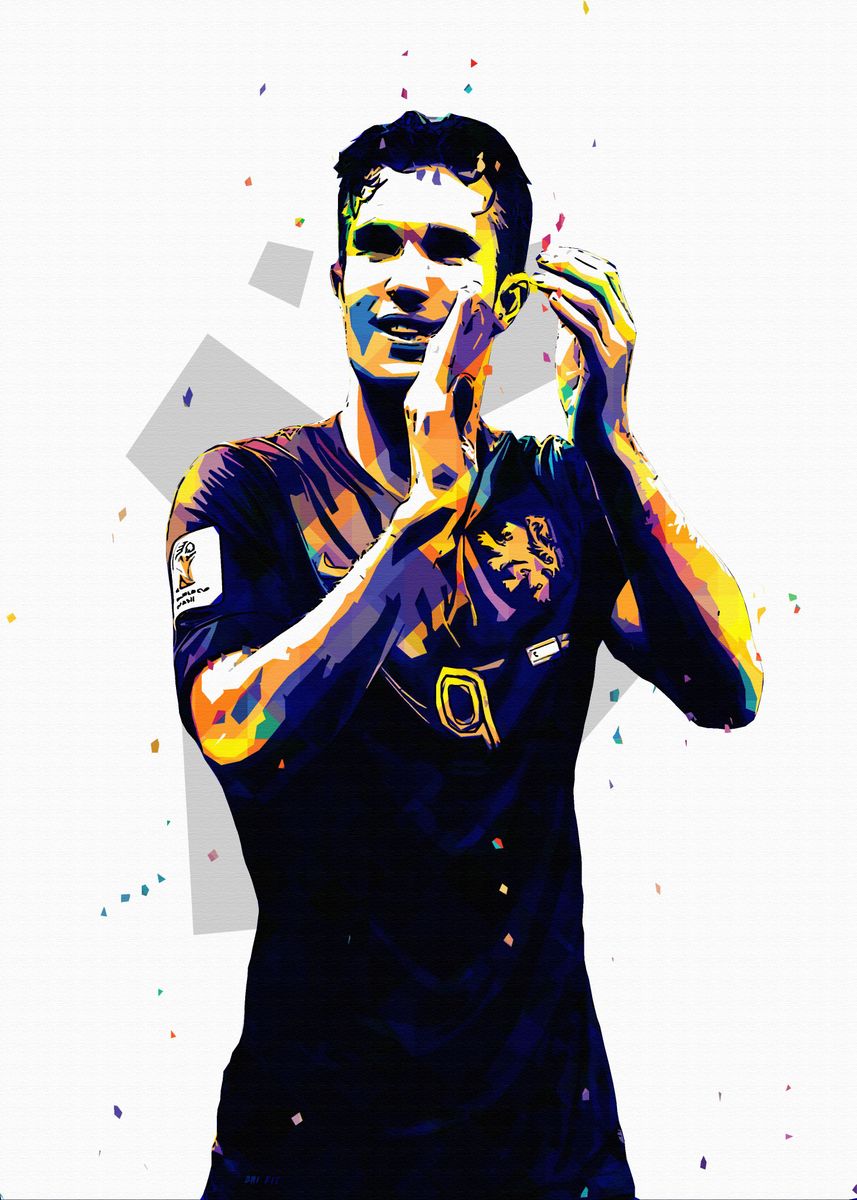 'Robin van Persie' Poster, picture, metal print, paint by RobertHall ...