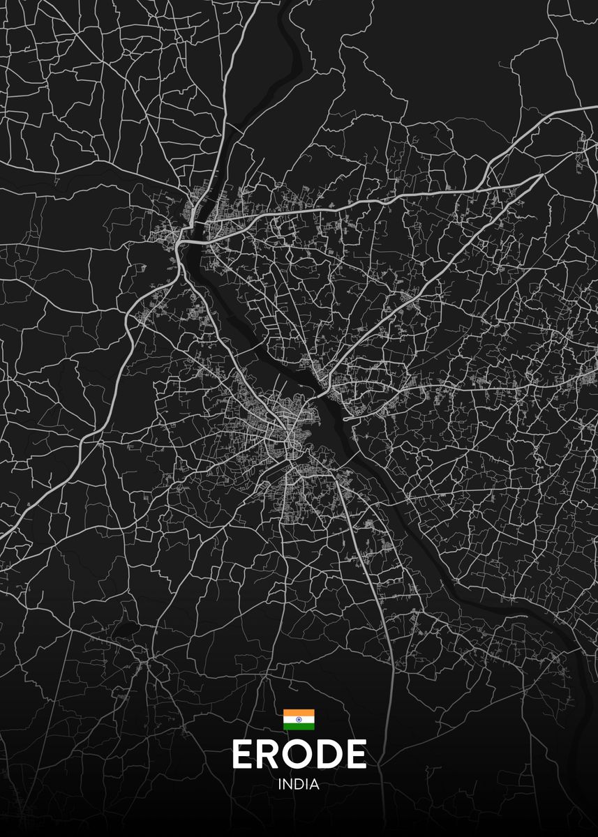 'Erode IN' Poster by IMR Designs | Displate