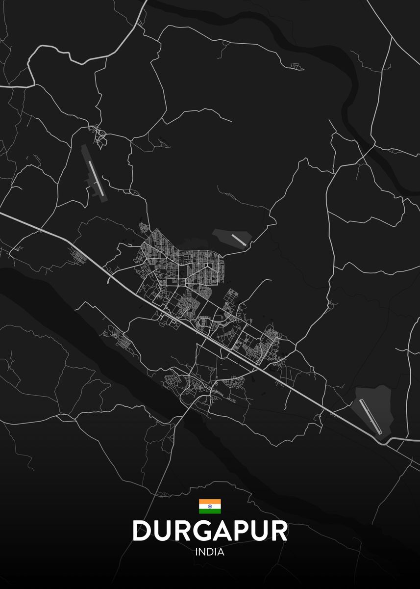 'Durgapur IN' Poster, picture, metal print, paint by IMR Designs | Displate